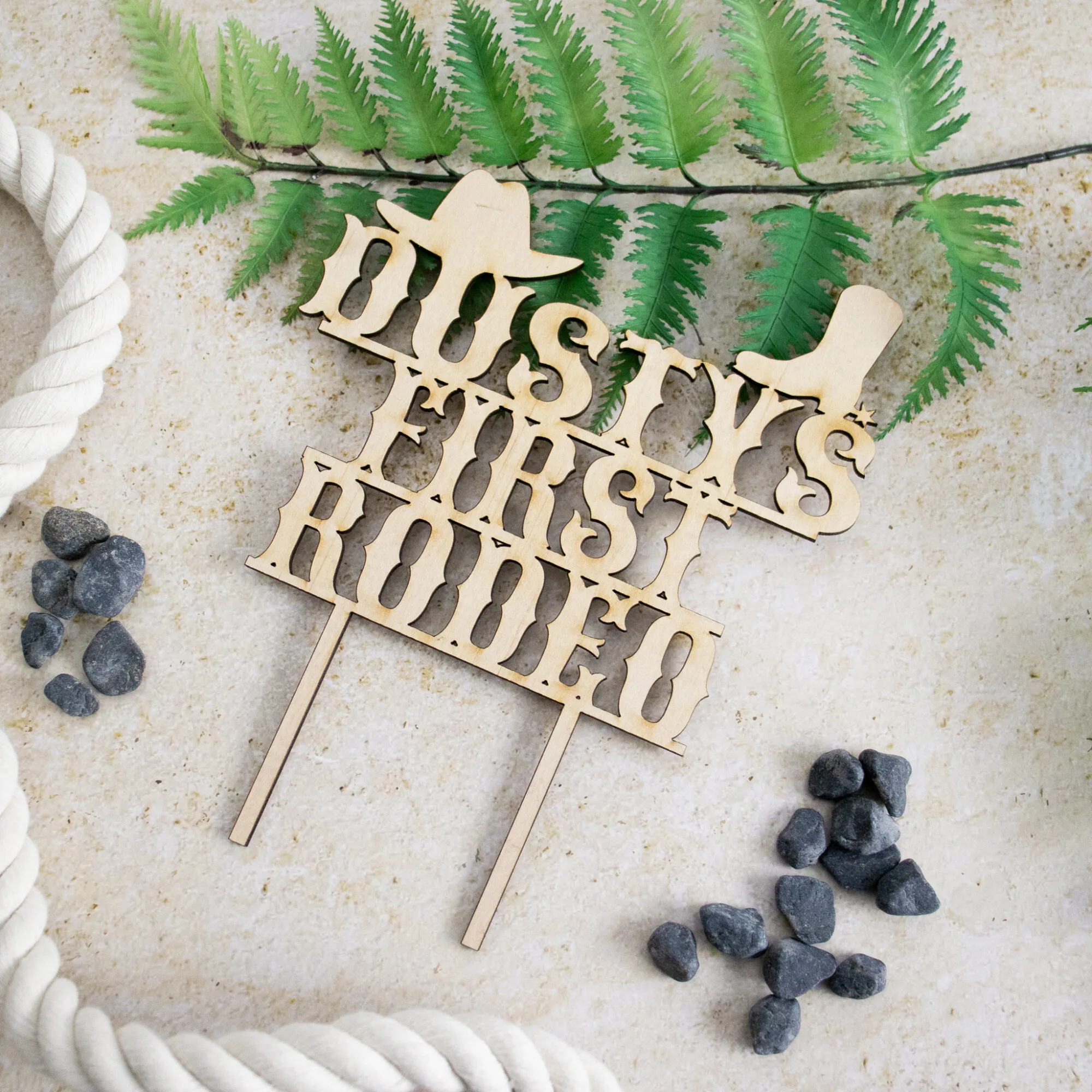 First Rodeo Cake Topper - CustomKings